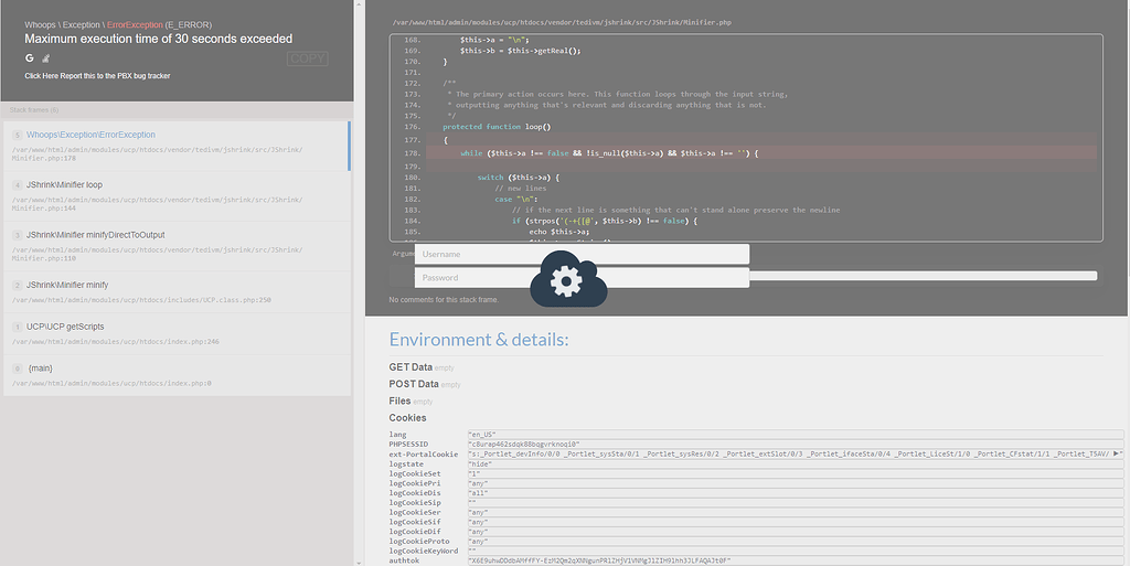 UCP Whoops error - General Help - FreePBX Community Forums
