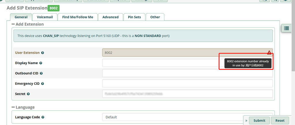 Freepbx extension number already in use byc - Configuration - FreePBX ...