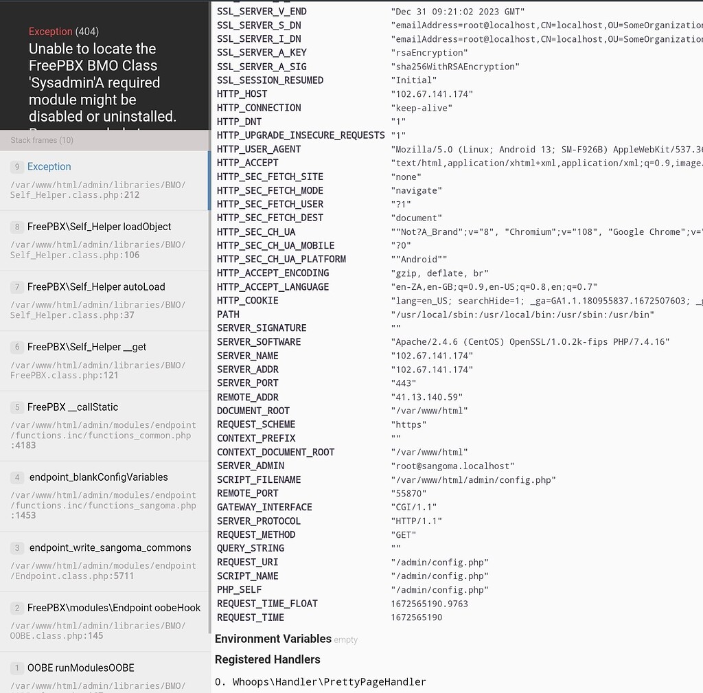 Freepbx Broken After Registration General Help Freepbx Community Forums