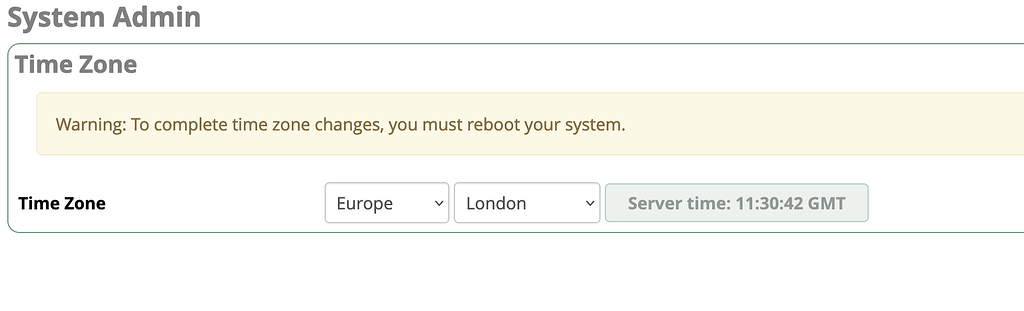 Timezone not updated - General Help - FreePBX Community Forums