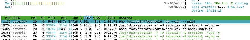 /usr/sbin/fwconsole job --run --quiet CPU load - General Help - FreePBX Community Forums