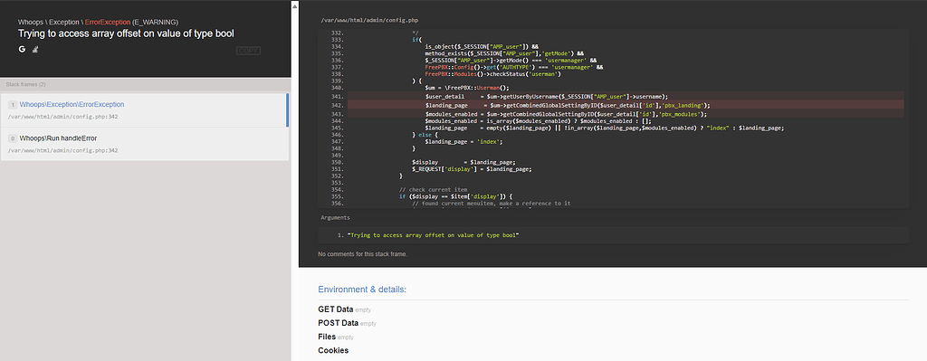 Whoops Error After Restore from Version 16 to Version 17 - Backup and ...