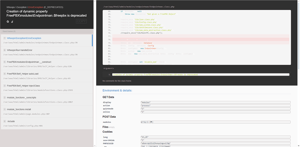 OSS Endpoint Manager keeps crashing - Applications / Modules - FreePBX Community Forums