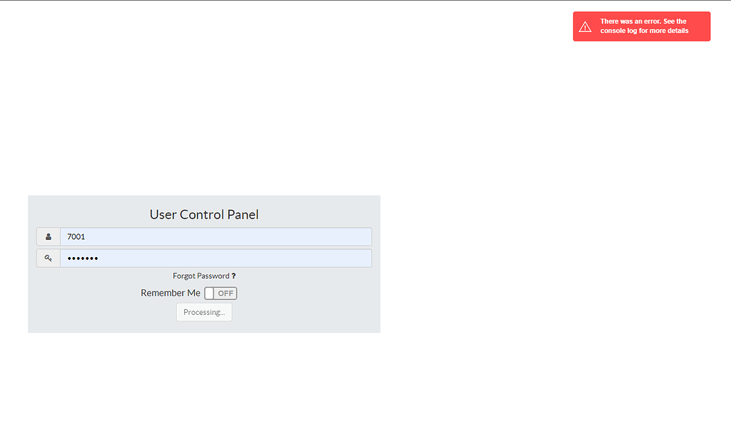 UCP Generic Error on login page - Applications / Modules - FreePBX ...