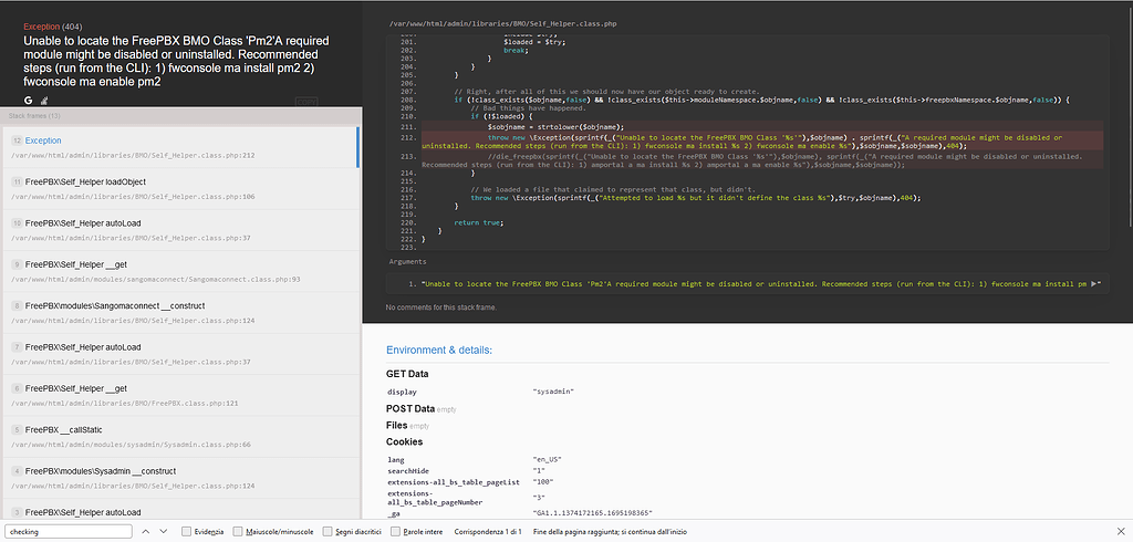 There Was an error - Applications / Modules - FreePBX Community Forums