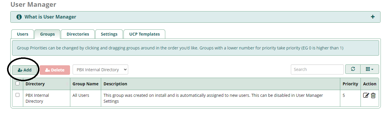 Kindly guide not able to create groups in user management (add button ...