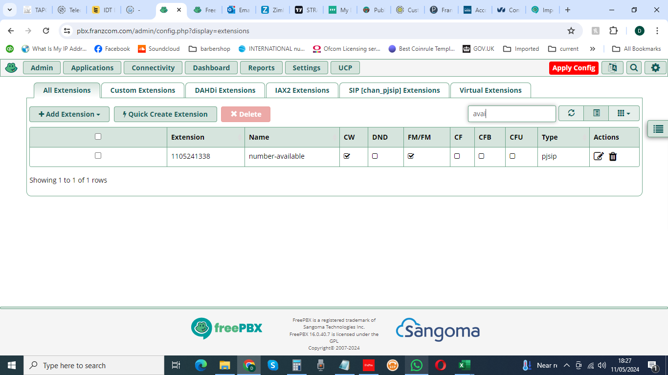 Importing DID's using the bulk handler does not link to an extension already created ...